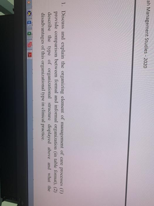 Solved ah Management Studies - 2020 1. Discuss and explain | Chegg.com