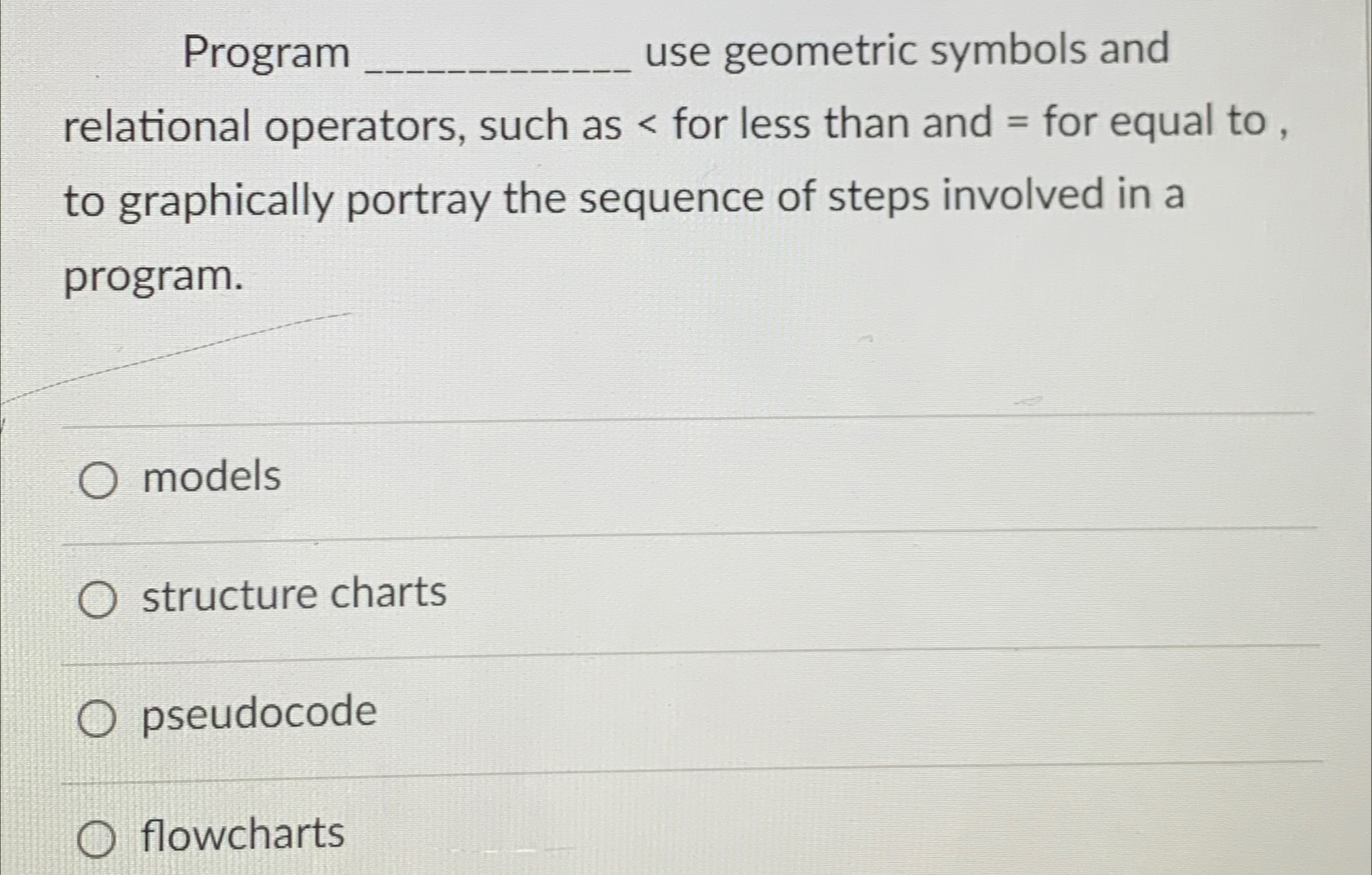 Solved Program use geometric symbols and relational | Chegg.com