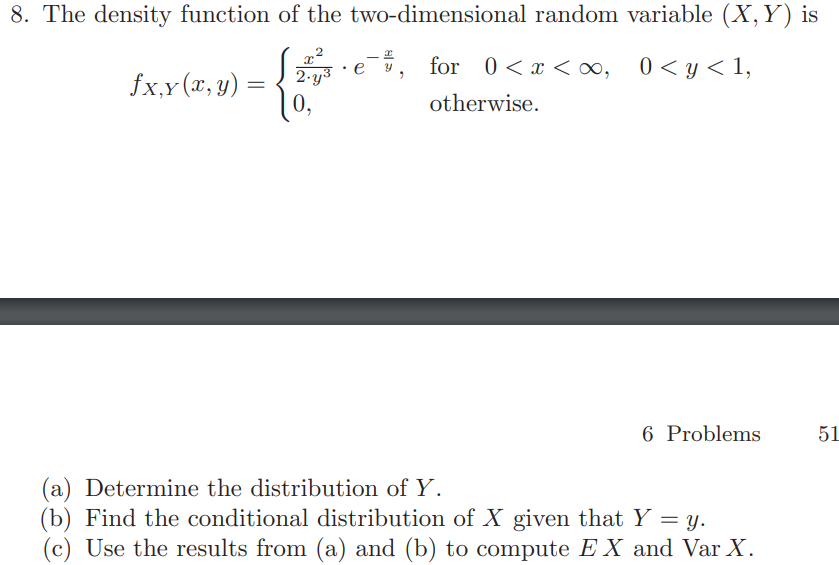 Solved The density function of the two-dimensional random | Chegg.com