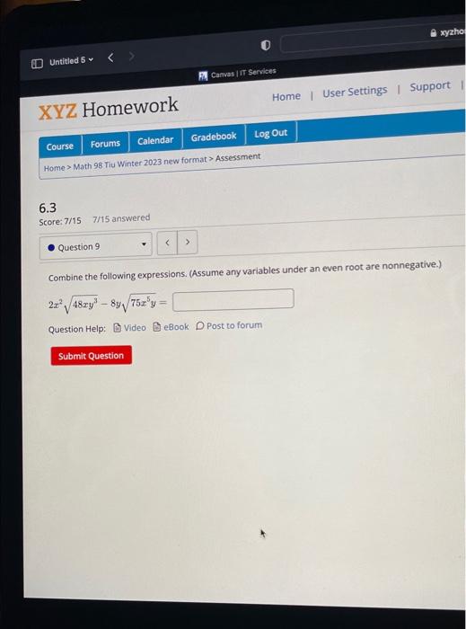 Solved Combine the following expressions. (Assume any | Chegg.com