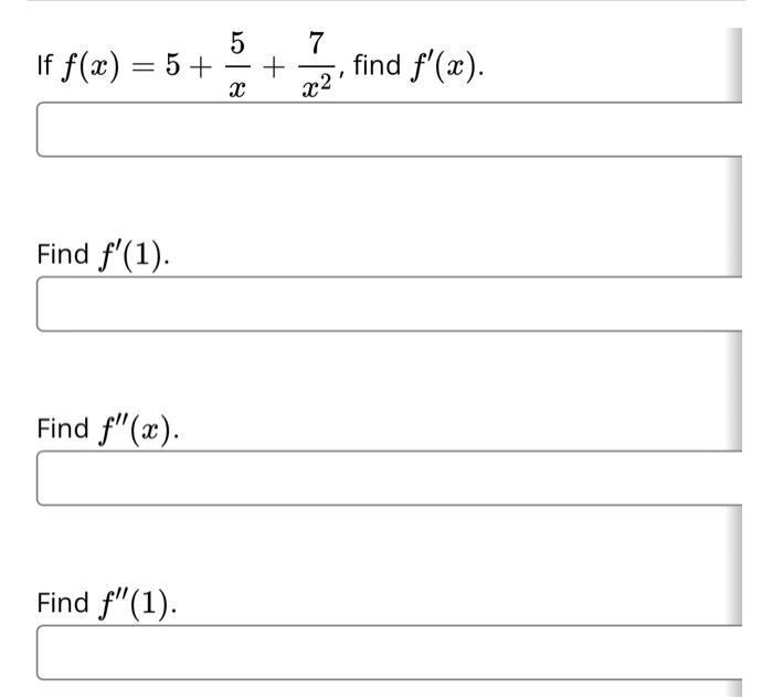 Solved If f(x)=5x5−4ex f′(x)= f f′ fs=f(t)=5t3+4t+9 (a) Find | Chegg.com