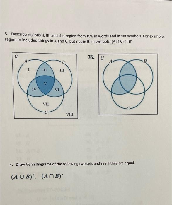 Solved 3. Describe regions II, III, and the region from #76 | Chegg.com