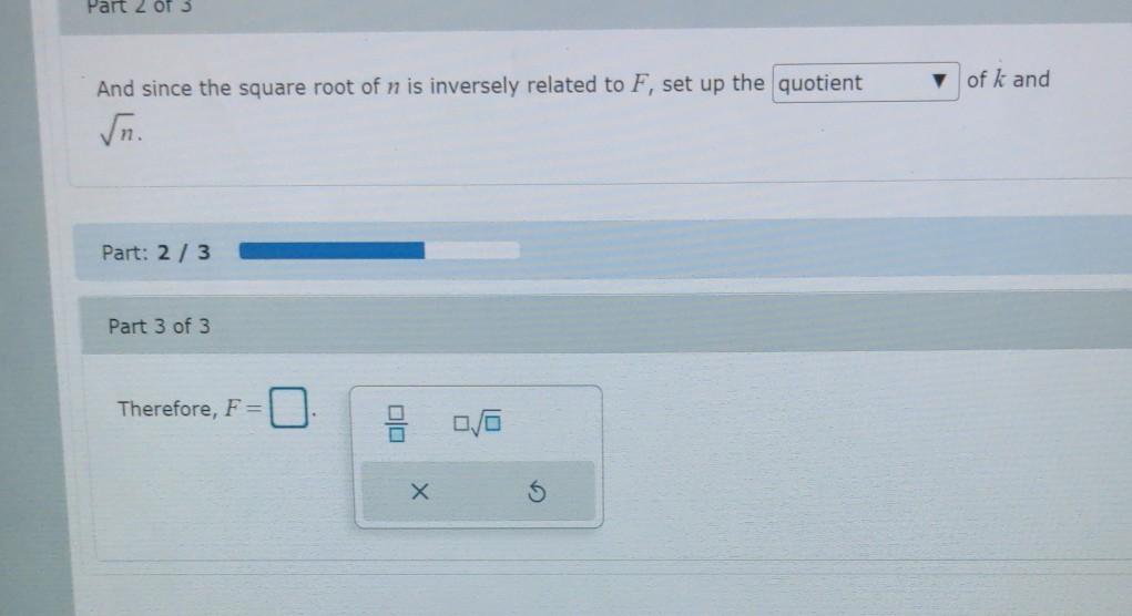 Solved Write A Variation Model Using K As The Constant Of