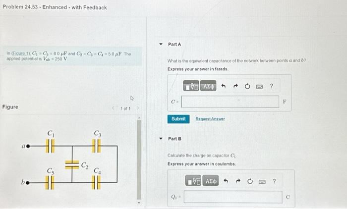 Solved Calculate the potential difference across capacitor | Chegg.com