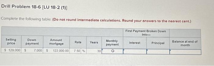 Solved Drill Problem 18-6 [LU 18-2 (1)] Complete the | Chegg.com