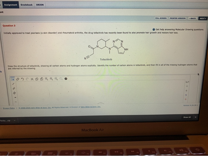 Solved - Assignment Gradebook ORION ent FULL SCREEN PRINTER | Chegg.com