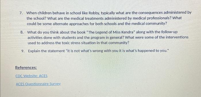 Solved 1. What are some of the traumas identified in the | Chegg.com