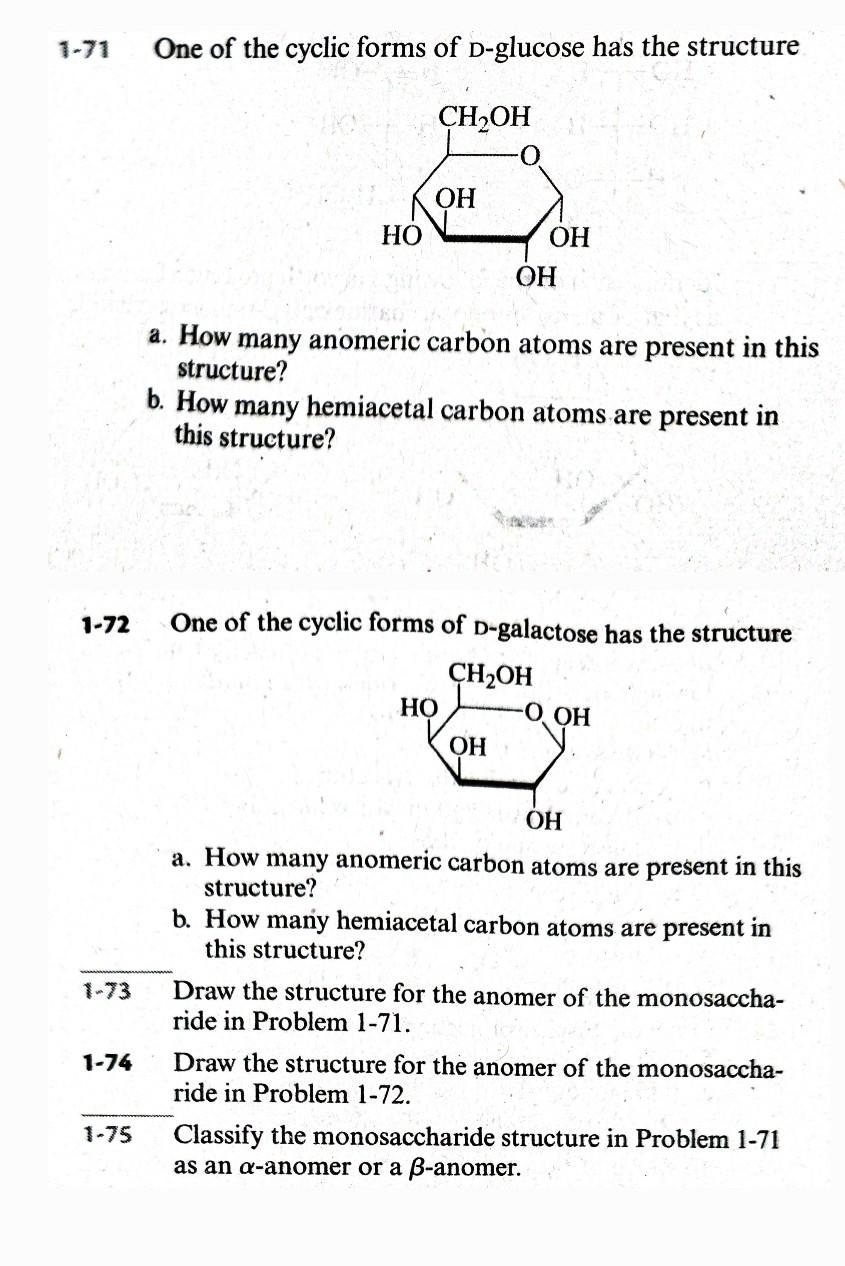 Solved 1-75 Classify the monosaccharide structure in Problem | Chegg.com