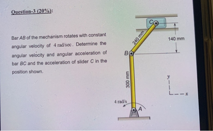 Solved Question-3 (20%): 240 mm 140 mm Bar AB of the | Chegg.com