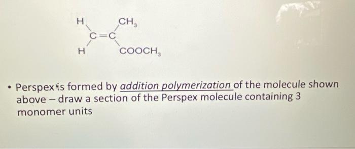 Solved -CH2-CH-CH2-CH-CH2-CH-CH2-C • Draw the monomer unit | Chegg.com