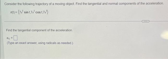 Solved Consider The Following Trajectory Of A Moving Object