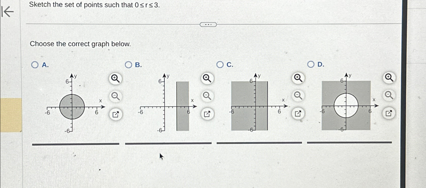 Solved Sketch the set of points such that 0≤r≤3.Choose the | Chegg.com