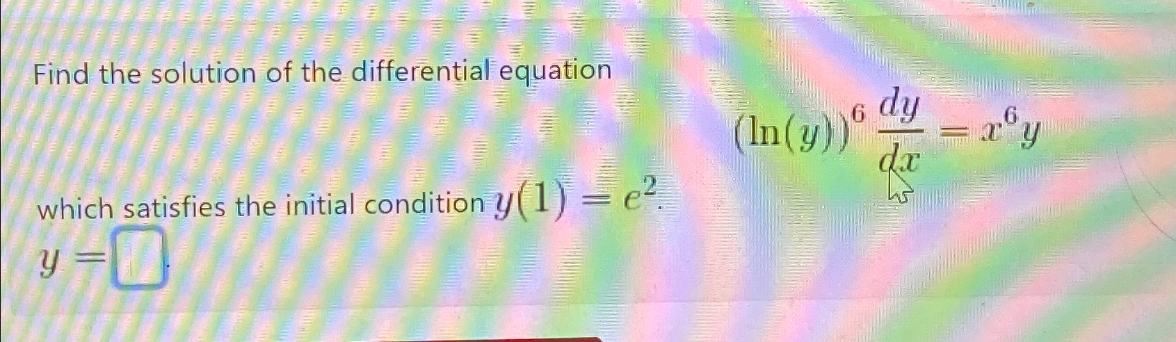 Solved Find the solution of the differential | Chegg.com