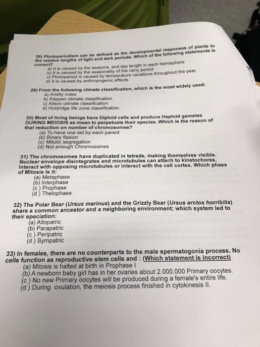 Solved Photoperiodism can be defined as the developmental | Chegg.com