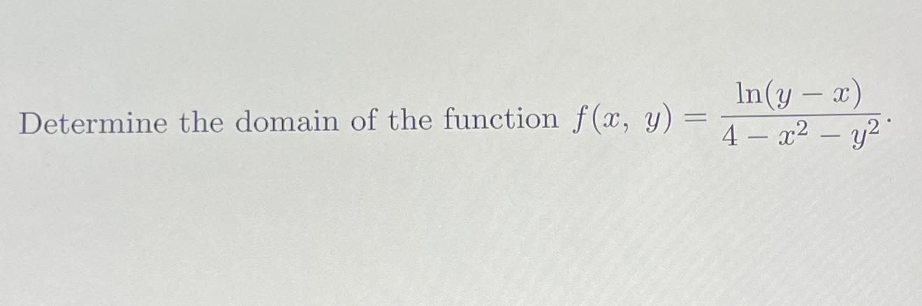 Solved Determine the domain of the function | Chegg.com