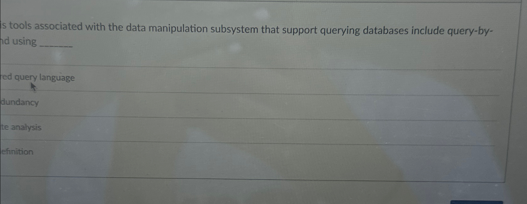 Solved Is tools associated with the data manipulation | Chegg.com