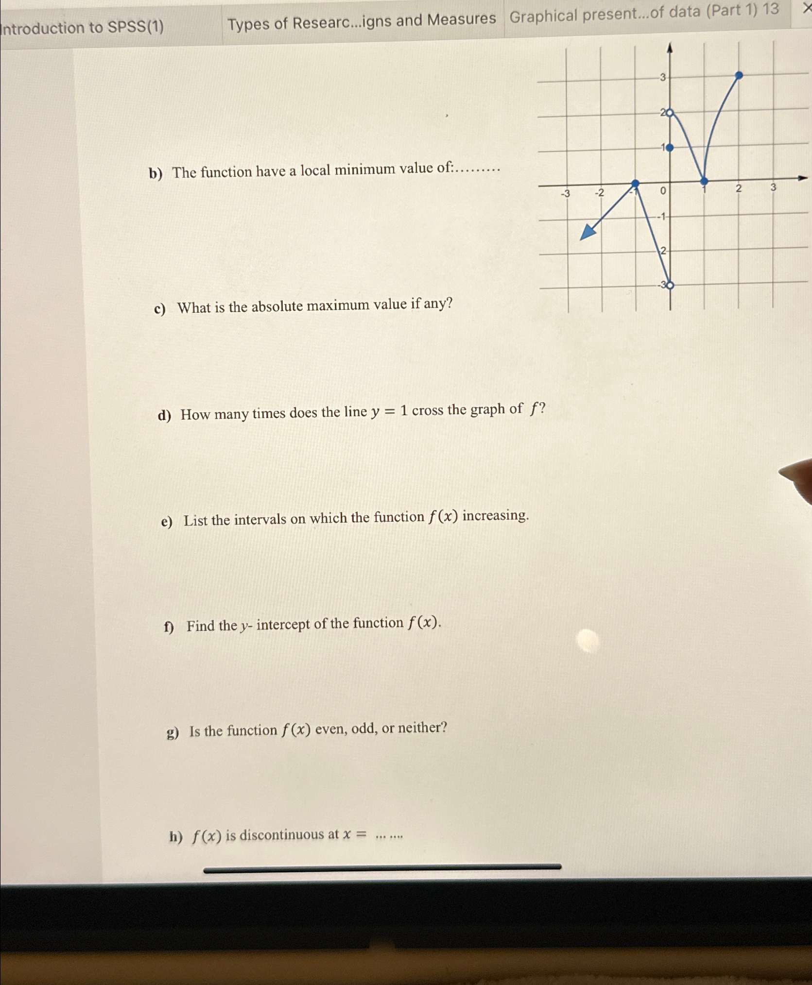 Solved Introduction to SPSS(1)Types of Researcigns and | Chegg.com