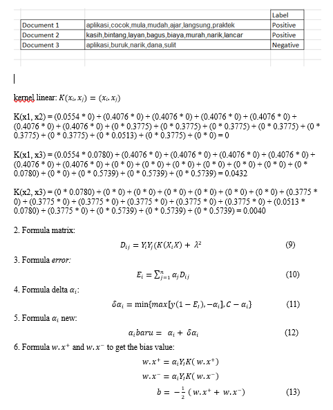 Solved Based on the given kernel liner formula and data1. | Chegg.com