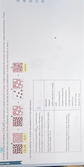 Solved A small anvent of methanol ( CH3OH ) is dissolved in | Chegg.com