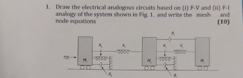 Solved Draw the electrical analogous circuits based on (i) | Chegg.com