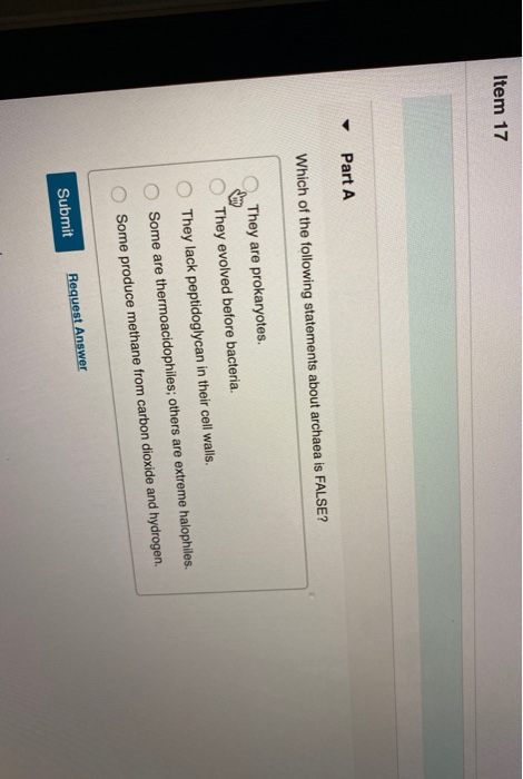 Solved Item 17 Part A Which of the following statements | Chegg.com
