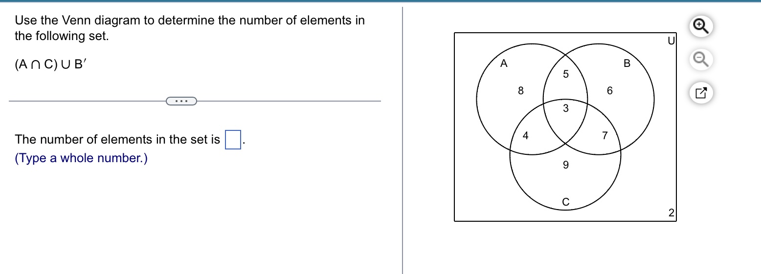Use the Venn diagram to determine the number of | Chegg.com