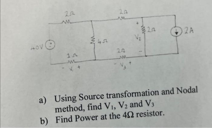 Solved a) Using Source transformation and Nodal method, find | Chegg.com