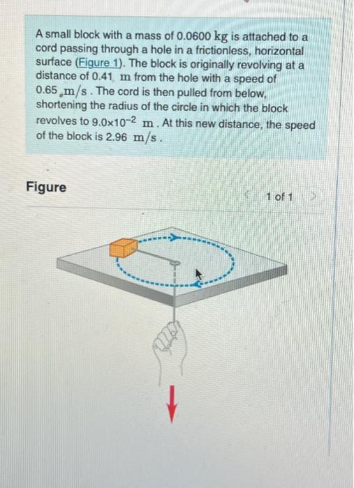 A small block with a mass of 0.0600 kg is attached to | Chegg.com