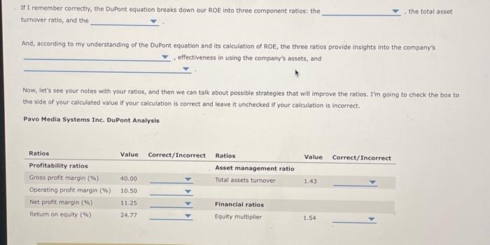 Solved If I remember correctly, the DuPont equation breaks | Chegg.com