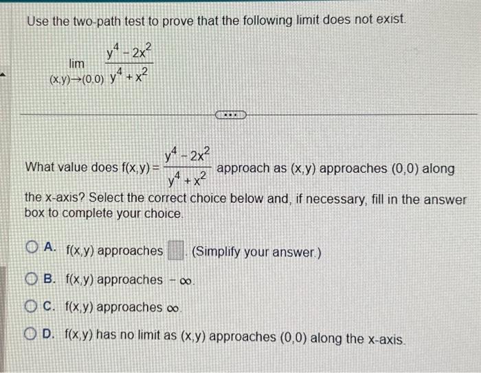 Solved Use the two-path test to prove that the following | Chegg.com