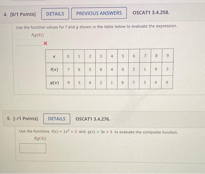 Solved 4 and 5 im pretty sure #4 is One but i only have one | Chegg.com