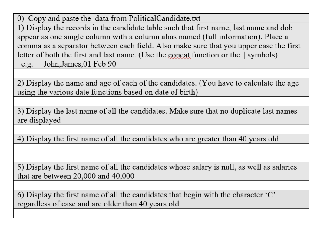 Solved ******using tables below answer the following | Chegg.com