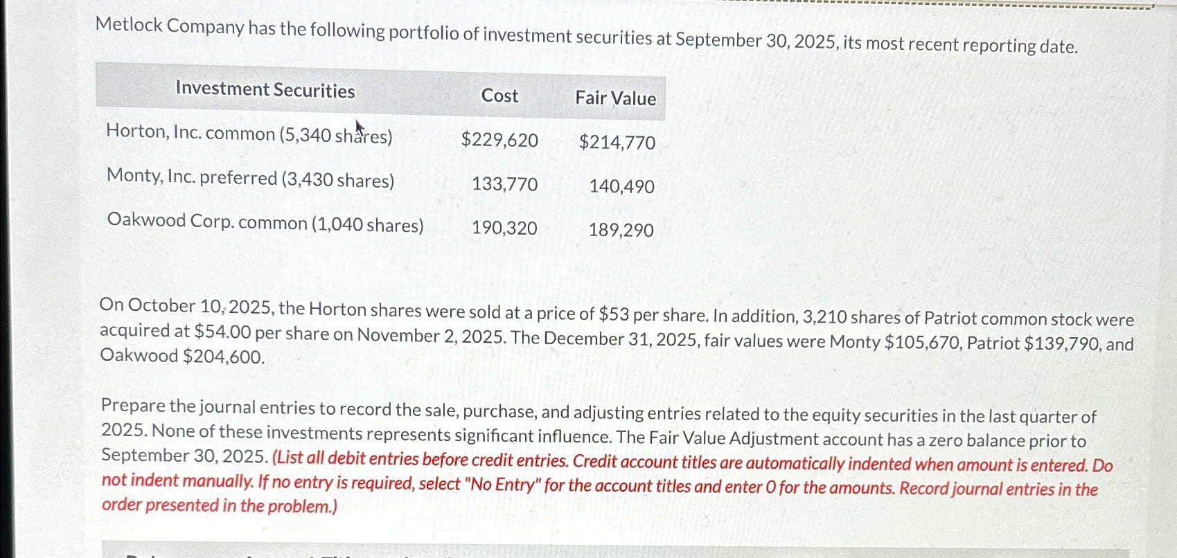 Solved Metlock Company has the following portfolio of | Chegg.com
