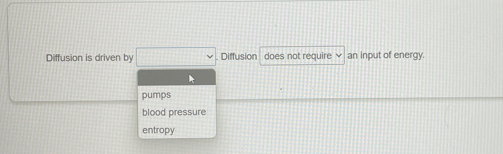 Solved Diffusion is driven by ﻿Diffusion ﻿an input of | Chegg.com