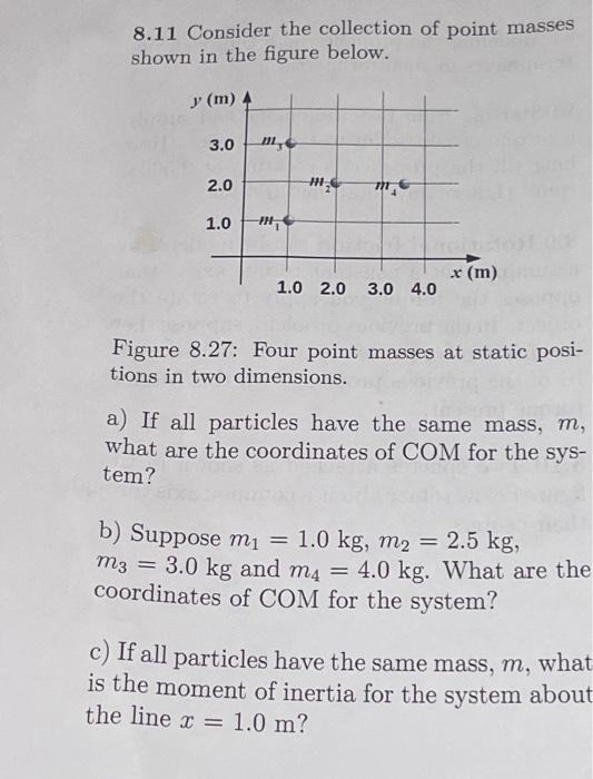 Solved 8.11 Consider the collection of point masses shown in | Chegg.com