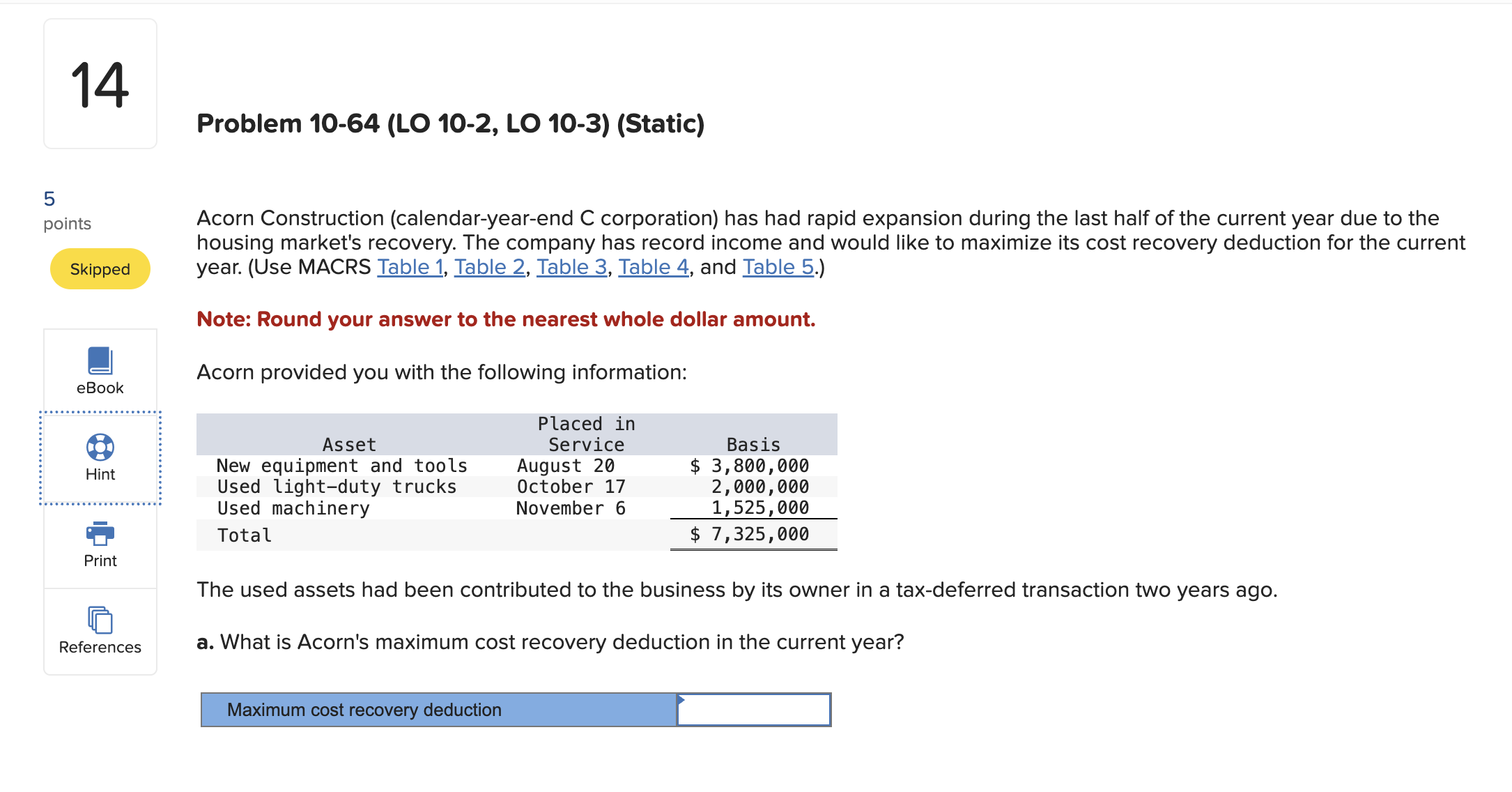 Solved TABLE 2a MACRS Mid-Quarter Convention: For property | Chegg.com