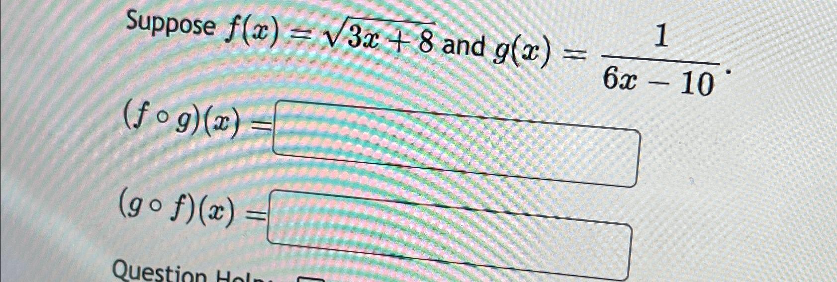 Solved Suppose f(x)=3x+82 ﻿and | Chegg.com