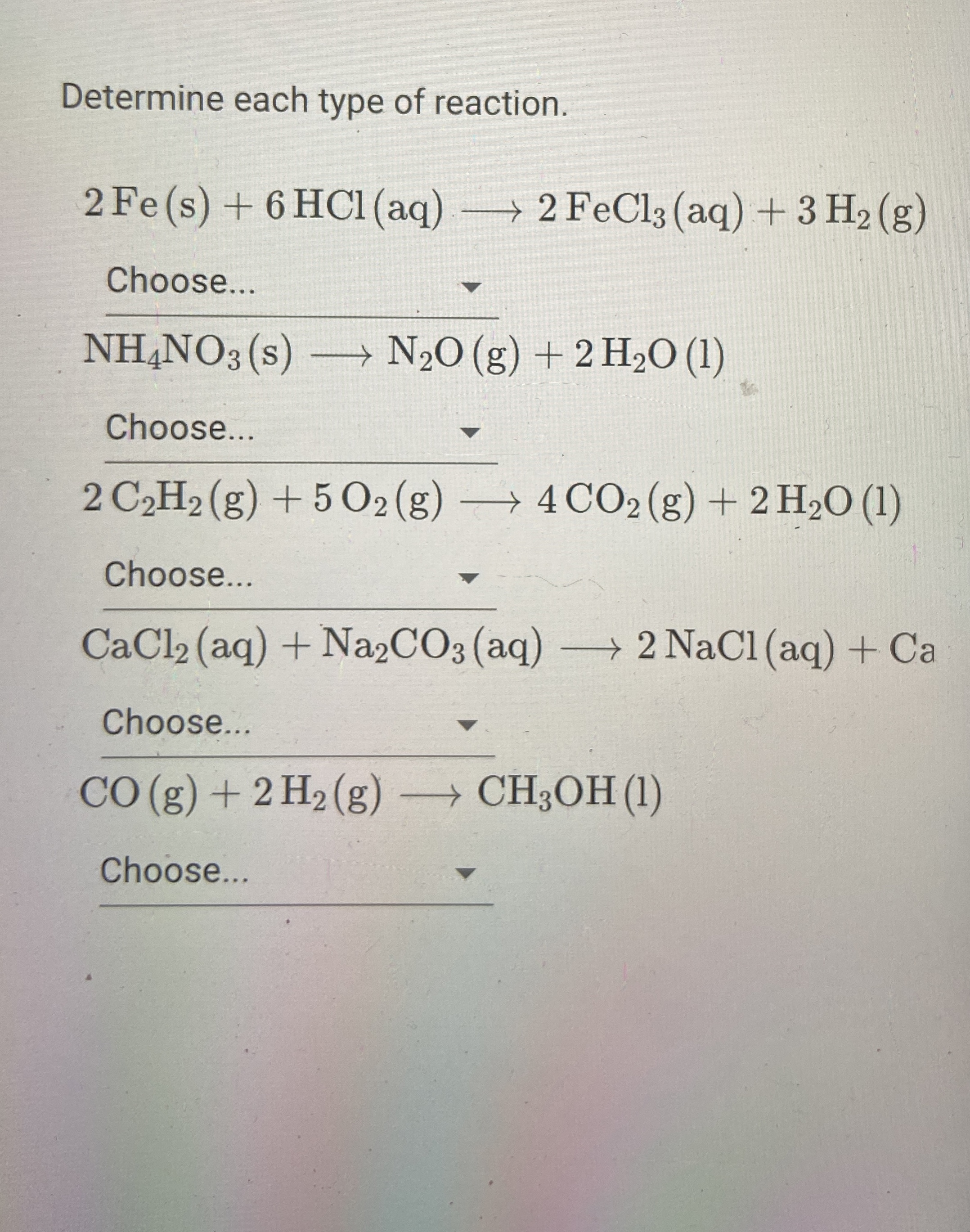 Solved Determine each type of | Chegg.com