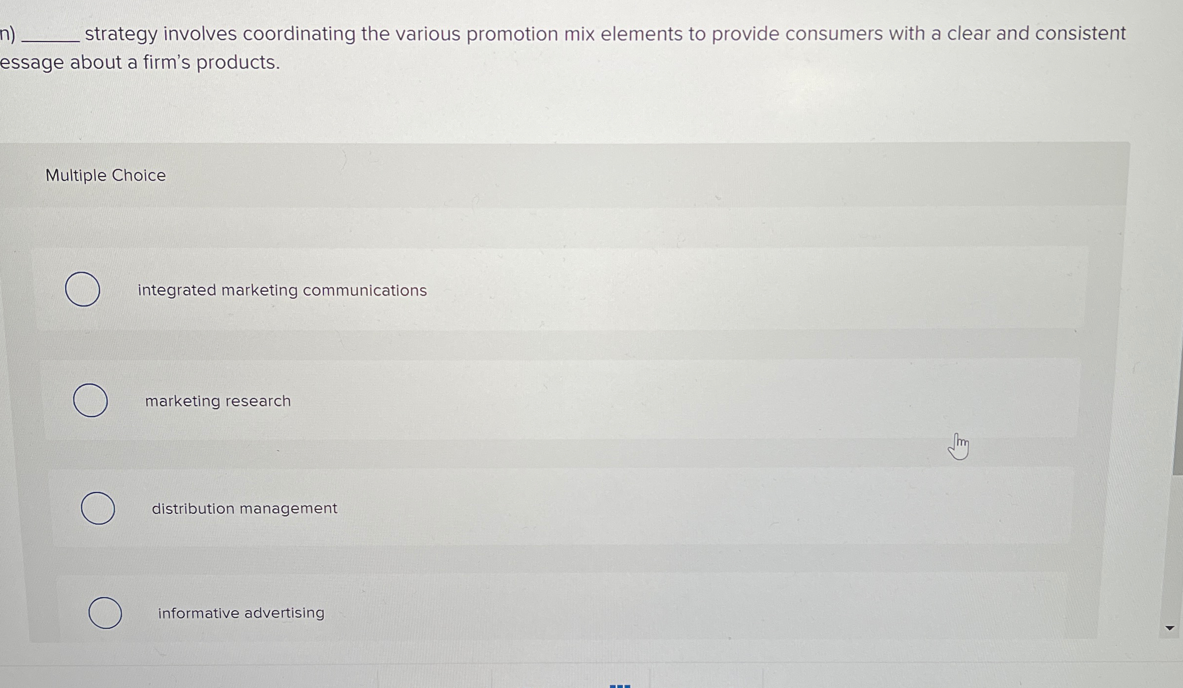 Solved n' ﻿strategy involves coordinating the various | Chegg.com