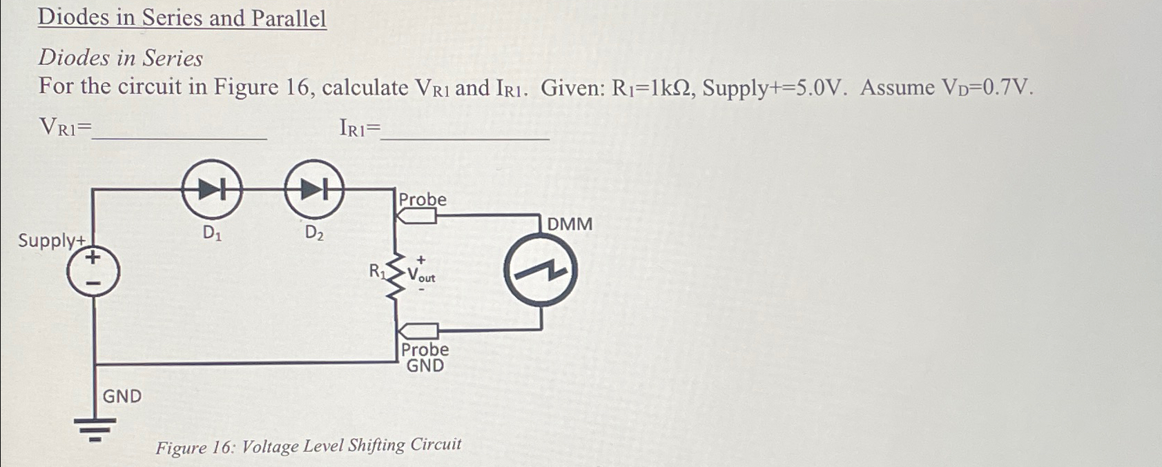 Solved Diodes in Series and ParallelDiodes in SeriesFor the | Chegg.com