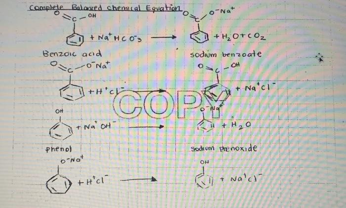 Solved Complete Balonced chemical Equation, o-nat с - он + | Chegg.com