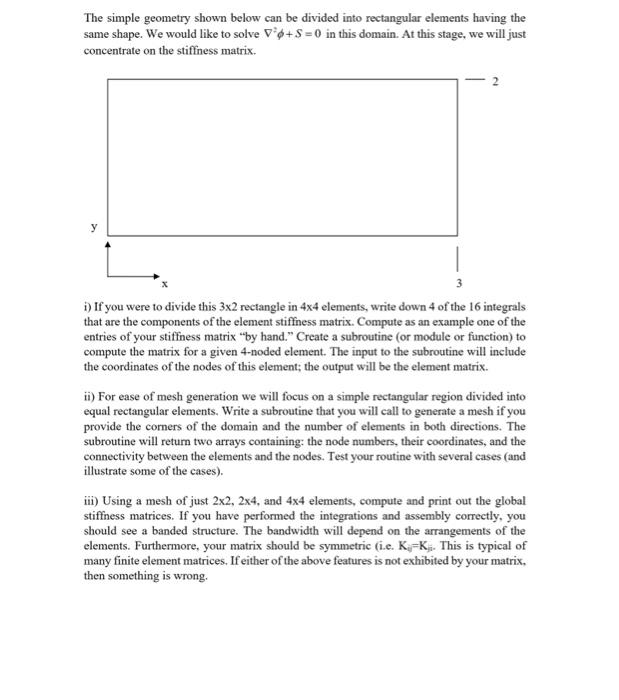 Solved The simple geometry shown below can be divided into | Chegg.com