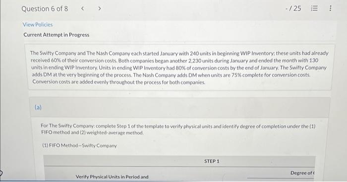 Solved The Swifty Company and The Nash Company each started | Chegg.com