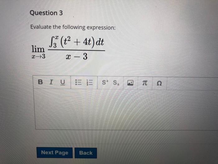 Solved Question 3 Evaluate the following expression: S3' (t? | Chegg.com