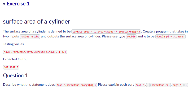 Solved surface area of a cylinder The surface area of a | Chegg.com