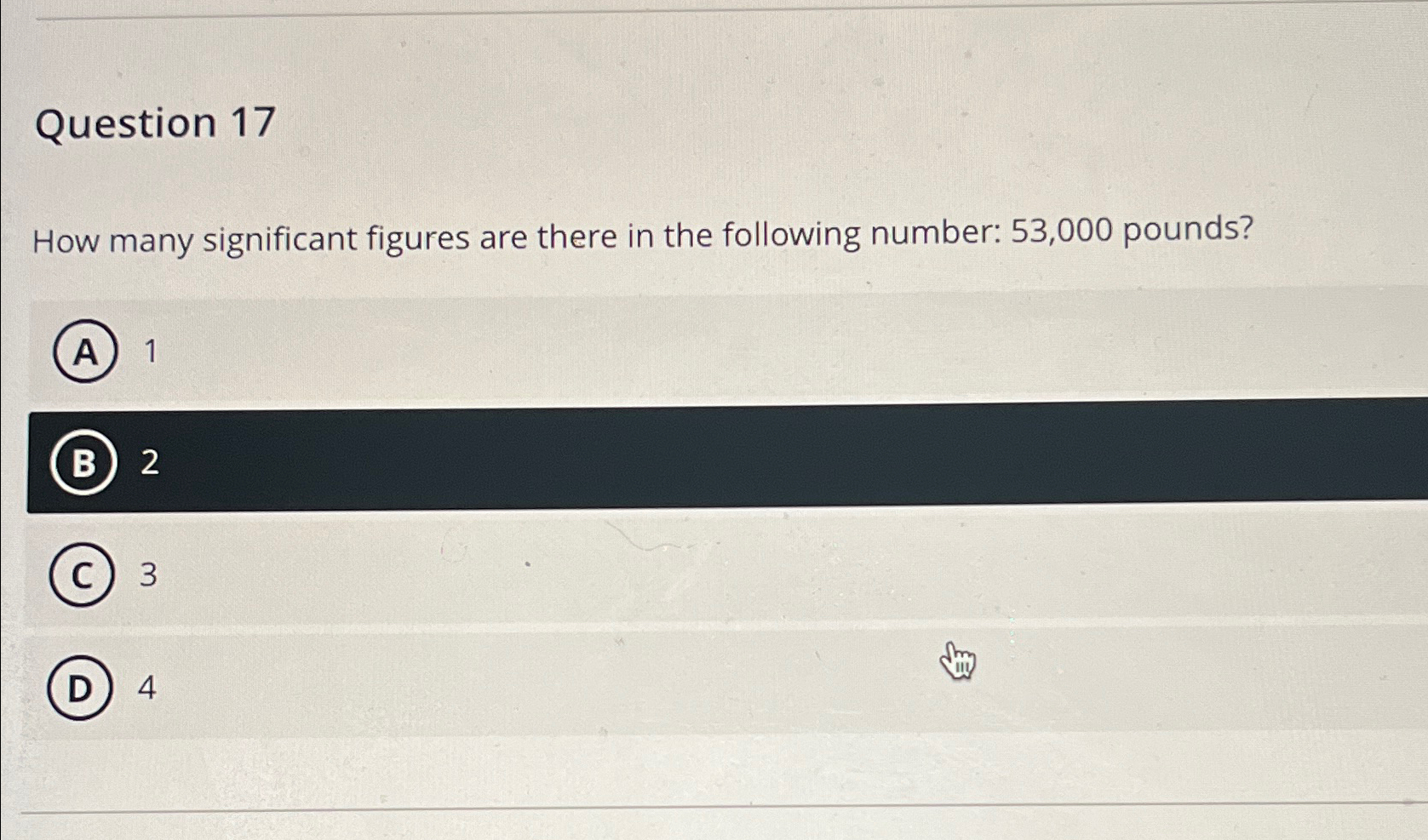 Solved Question 17How many significant figures are there in | Chegg.com