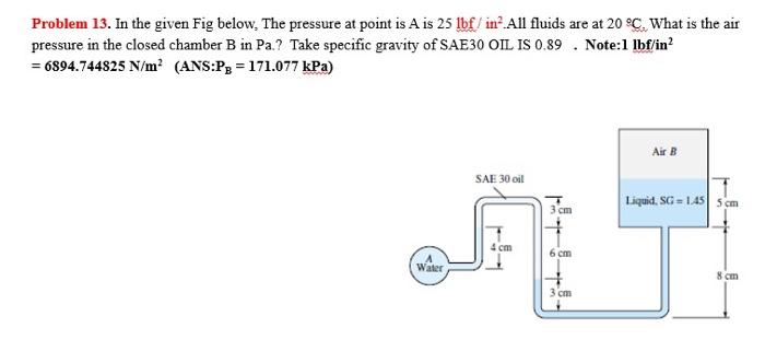Solved Problem 8. A differential manometer is connected at | Chegg.com
