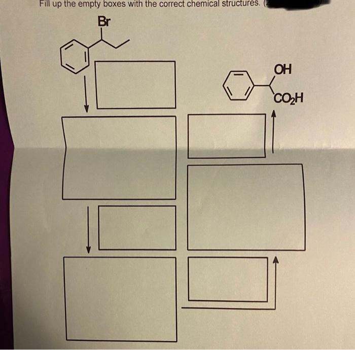 Solved Fill up the empty boxes with the correct chemical | Chegg.com