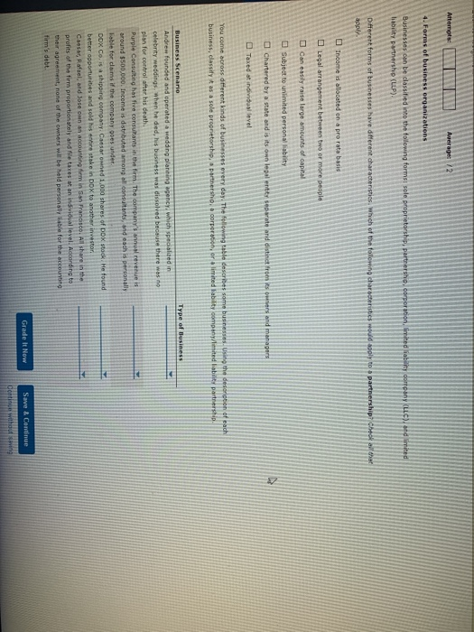 Solved Attempts: Average 2 4. Forms of business | Chegg.com Solved Attempts: Average 2 4. Forms of business | Chegg.com