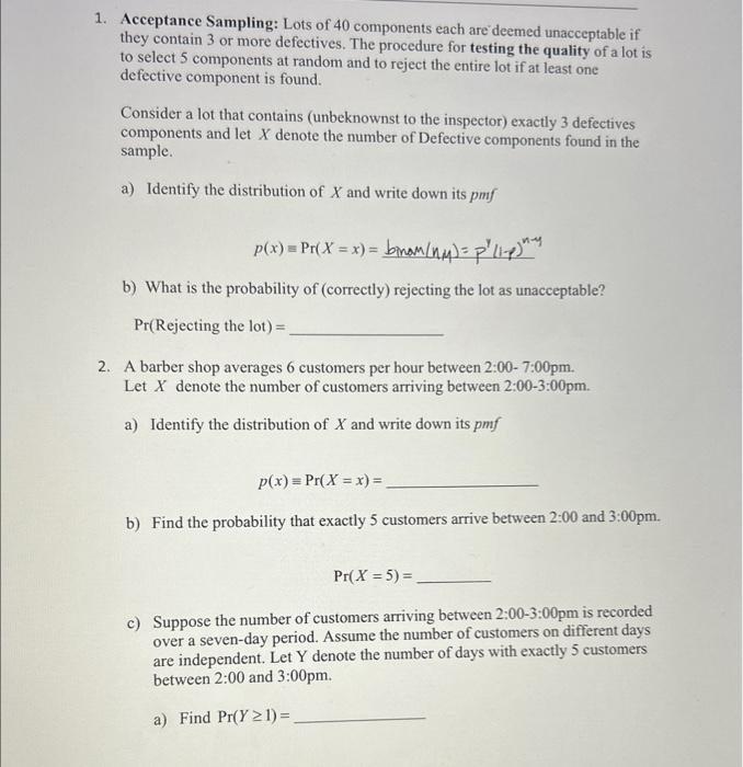 Solved 1) Suppose that X∼Geom(p), with 010)= a Your expected | Chegg.com